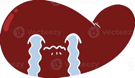 Flat Color Style Cartoon Gall Bladder Crying 45222589 Png