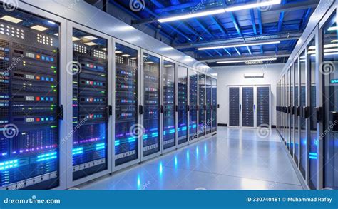 Data Storage Server Room Background Stock Image Image Of Machine Building
