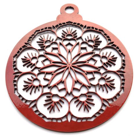 Set Globuri De Craciun Metal Rosu Candy 100x120x15 Mm Emagro