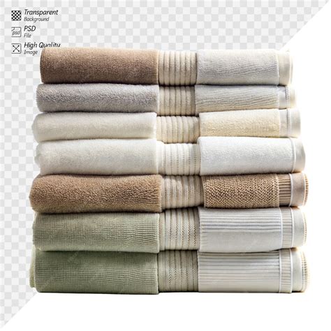 Premium Psd Stack Of Soft Bath Towels In Neutral Colors
