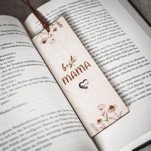 Lesezeichen Aus Holz Mit Lederband Beste Mama Oma Geburtstag Oder