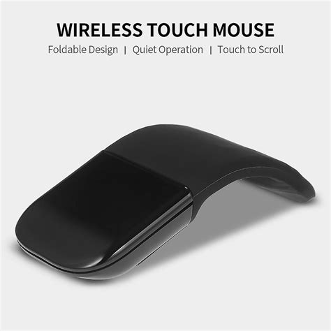 Portable Bt 30 Wireless Touch Mouse With Left And Right Silent Buttons Foldable Slim Mouse For