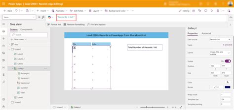 How To Load 2000 Records In Canvas Powerapps From Sharepoint List Using Collection