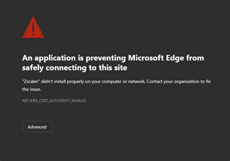 Randomly Getting Zscaler Root Certificate Not Installed Browser Errors For Some Users