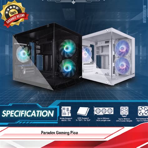 Paradox Gaming Case Pico Black Tonix Computer