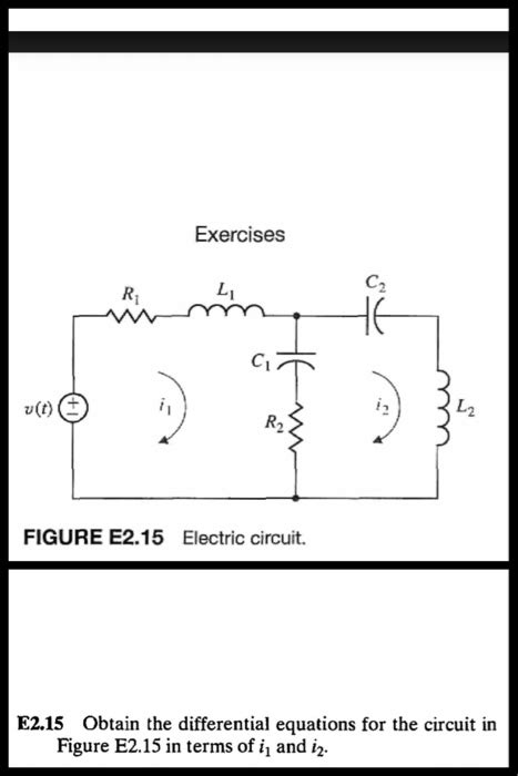Solved Obtain The Differential Equations For The Circuit