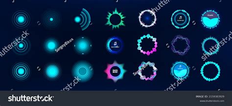 Circle Waveform Visualizer Over 915 Royalty Free Licensable Stock