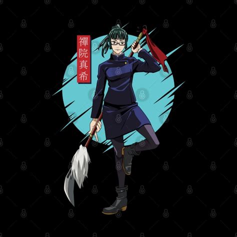 Jujutsu Kaisen Maki Zenin Throw Pillow Jujutsu Kaisen Store