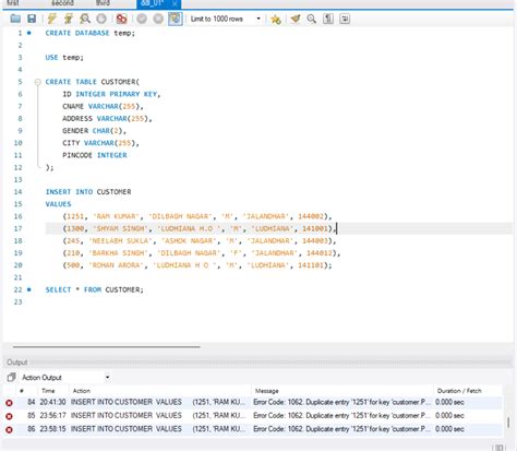 Mysql How To Insert Data Into Customer Stack Overflow