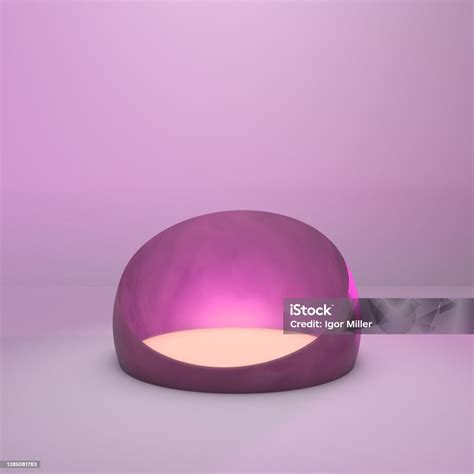 연단 무대 백라이트와 받침대 제품 프리젠 테이션스탠드와 트렌디 한 배경 미니멀 한 개념 보라색 색상의 추상 적 공백 모형 3d