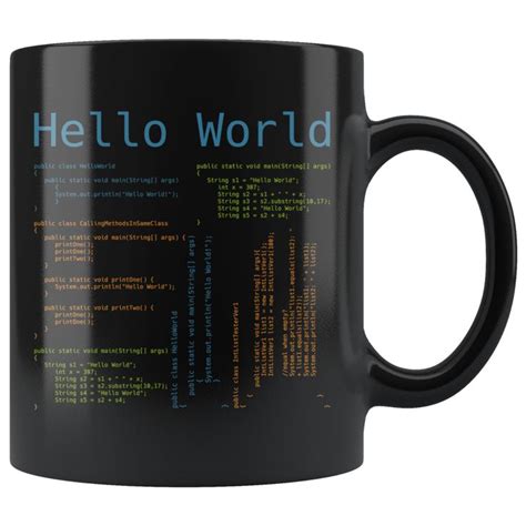 Hello World Computer Programmer Coding Coffee Mug Mugs Computer