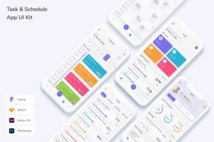 Task Schedule App UI Kit Graphic By Betush Creative Fabrica