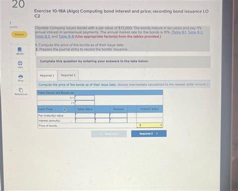 solved exercise 10−18 a algo computing bond interest and
