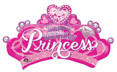 Happy Birthday Princess Crown Foil Balloon 32inches Bookazine Hk