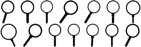 Premium Vector Magnifying Glass Detective Silhouettes Set Large Pack