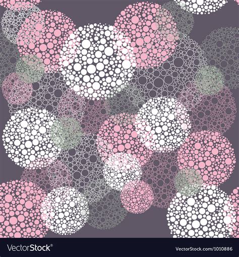 Abstract Seamless Polka Dot Circles Pattern Vector Image