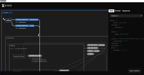 xstate ad create codesandbox