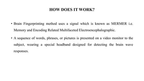 Brain Fingerprinting Technology Ppt