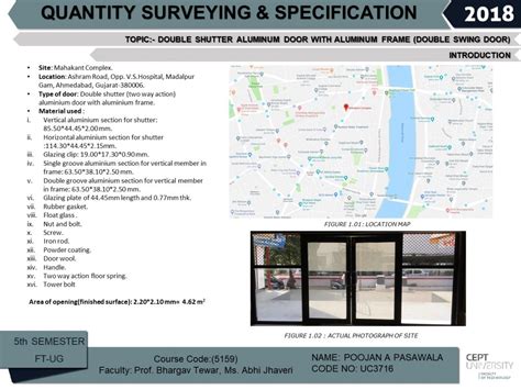 Quantity Surveying And Specification Cept Portfolio