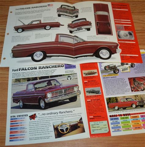 1965 Ford Falcon Ranchero Specs Info Original Poster Original Brochure