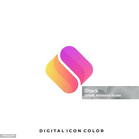 디지털 미디어 아이콘 상자 일러스트 벡터 디자인 템플릿 개념에 대한 스톡 벡터 아트 및 기타 이미지 개념 개성 개념 그라데이션 Istock