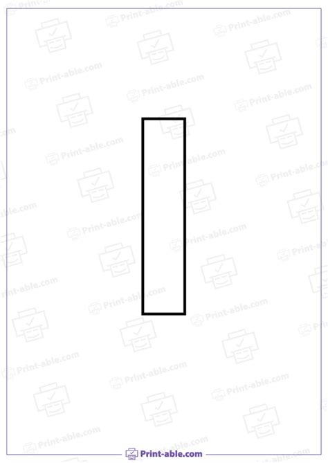 Blank Lowercase Letter L Printable 4637 Print
