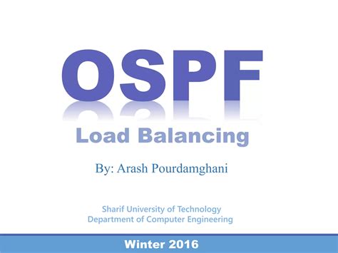 Load Balancing In Ospf Pptx