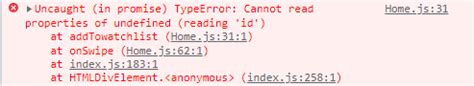 Javascript How To Solve This Error Showing In React Project Uncaught In Promise TypeError