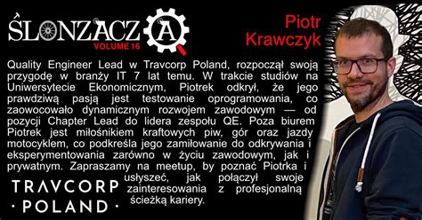 Travcorp Poland On Linkedin Meet Piotr Krawczyk As A Seasoned Quality