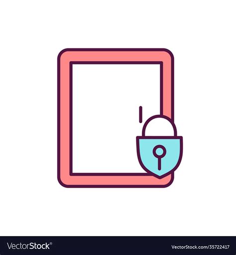 Secure Locked Door Rgb Color Icon Royalty Free Vector Image