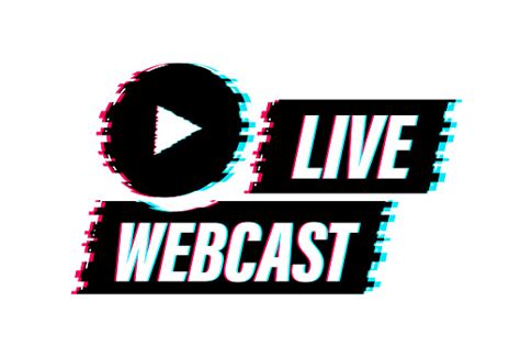 라이브 웹캐스트 결함 버튼 아이콘 엠블럼 라벨 벡터 스톡 일러스트레이션입니다 Brand Name Online Messaging Platform에 대한 스톡 벡터 아트 및