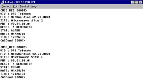 Use A Telnet Terminal To Monitor Any Netguardian