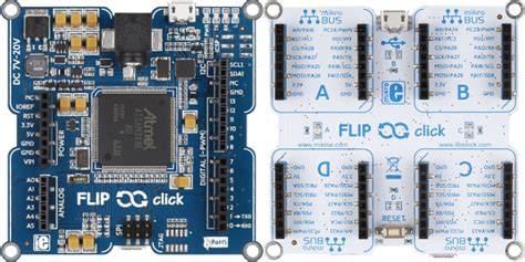 Flip And Click Board With Atmel Sam3x8e Mcu Features 4 Mikrobus Sockets