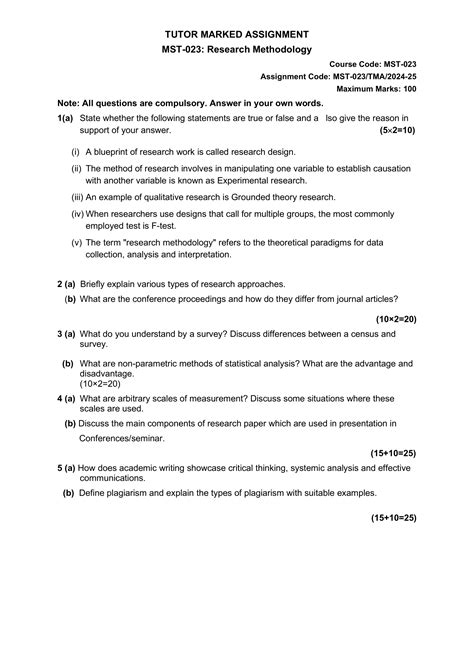 Ignou Mst 023 Solved Assignment 2024 25