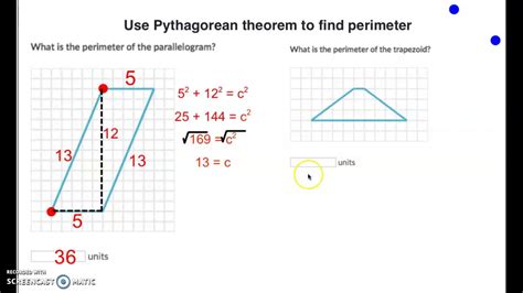Use Pythagorean Theorem To Find Perimeter Worksheets Library