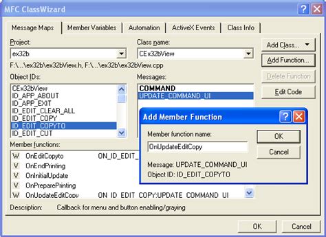developing mfc ole project and program to demonstrate the windows embedding container using mfc