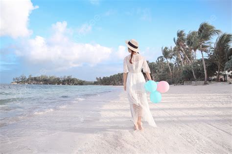 여름 해변 모래사장 미녀 뒷모습 여름 해변 바닷가 뷰티 백 배경 일러스트 및 사진 무료 다운로드 Pngtree