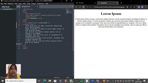 How To Make Html Paragraph Text Using Sublime Text Youtube