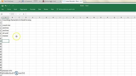how to count characters in excel cells youtube