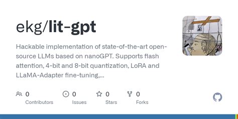 Github Ekglit Gpt Hackable Implementation Of State Of The Art Open Source Llms Based On