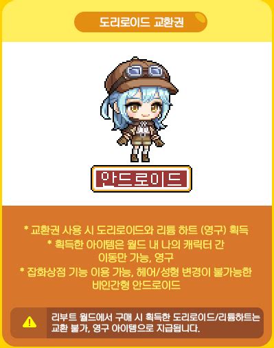 메이플스토리 따뜻한 가을 세트 And 도리로이드