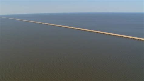 Aerial View Of Lake Pontchartrain Causeway In New Orleans Hd Royalty