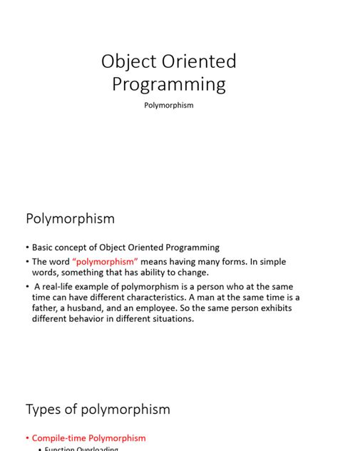 Lecture 08 Polymorphism Pdf Inheritance Object Oriented Programming C