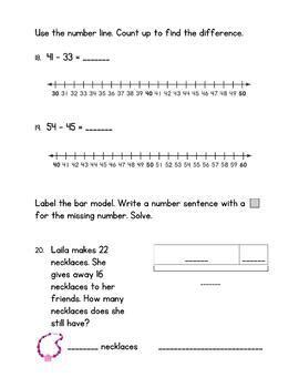 Go Math 2nd Grade Chapter 5 Tests 2 Digit Subtraction Distance