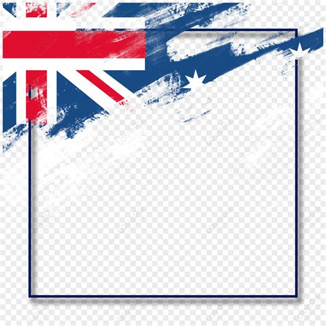 Flag Brush Australia Day Black Square Border Flags Frame Png Free
