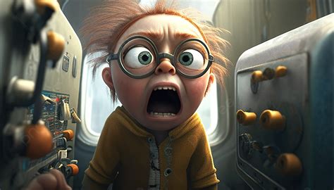 안경을 쓴 어린 만화 소년이 비행기에 서 있다 애니메이션 사진 배경 일러스트 및 사진 무료 다운로드 Pngtree