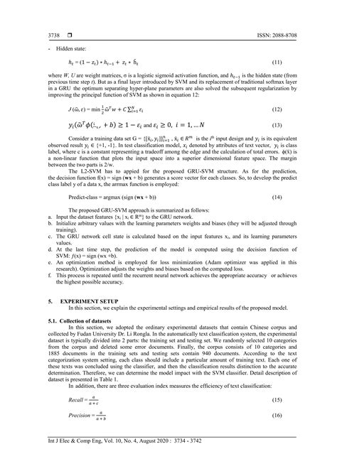 Text Classification Based On Gated Recurrent Unit Combines With Support