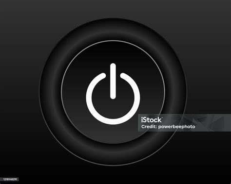 검은 전원 아이콘 벡터 일러스트 는 검은 색 배경에 격리 3d Eps10 개념에 대한 스톡 벡터 아트 및 기타 이미지 개념 개념과 주제 데스크탑 컴퓨터 Istock