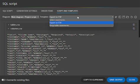 Generating Sql Scripts For Oracle Database