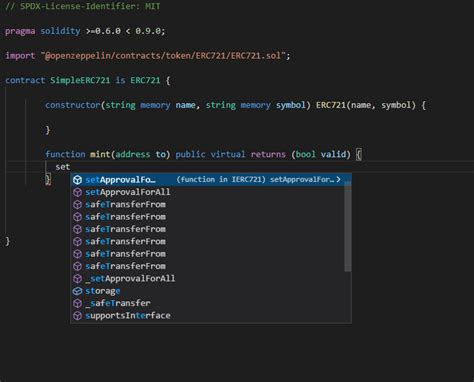 Solidity Vscode Intellisense Only Working If I Specify A Contract
